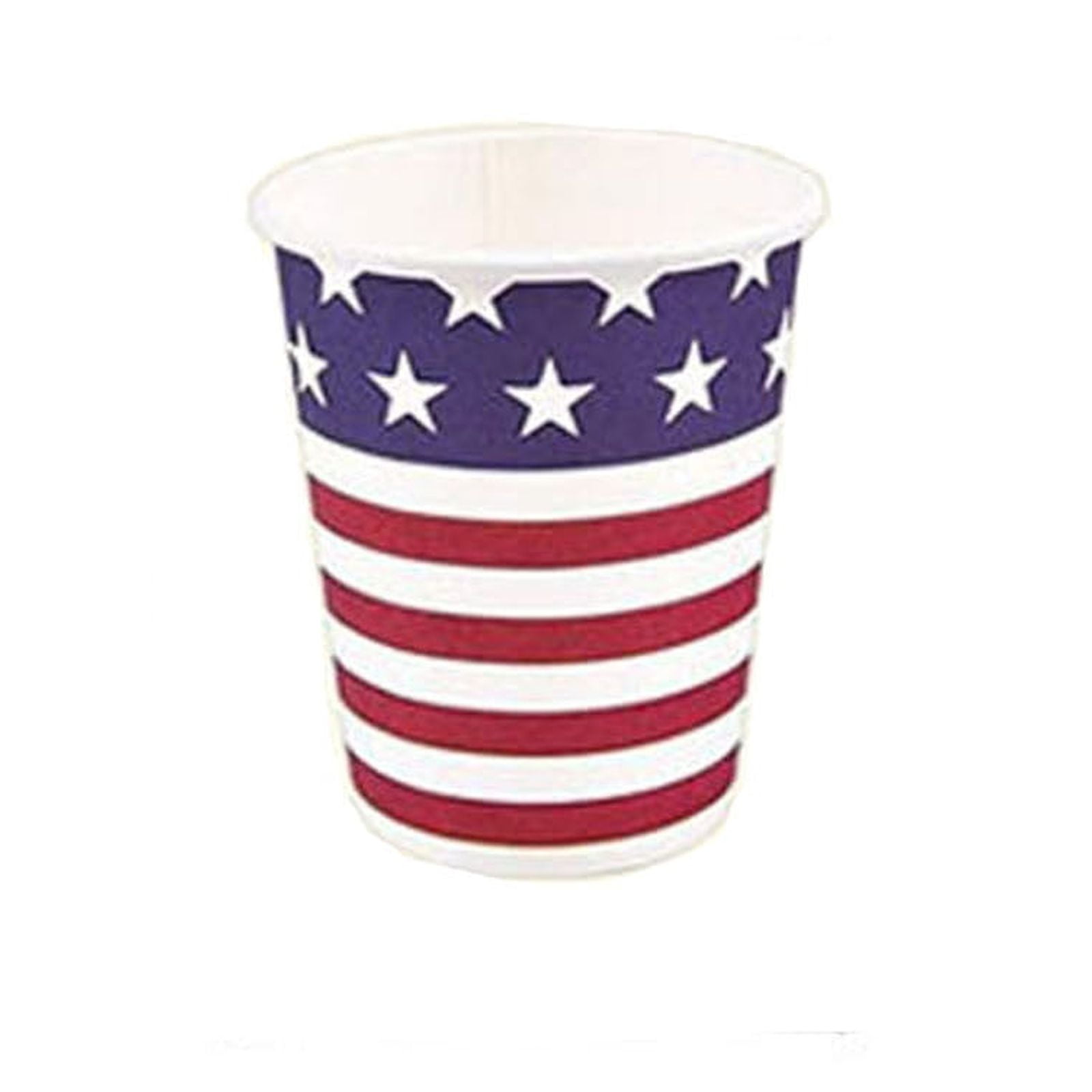 FYTPOV 24Pcs Patriotic Paper Cups, Creative America Flag Printed Paper ...