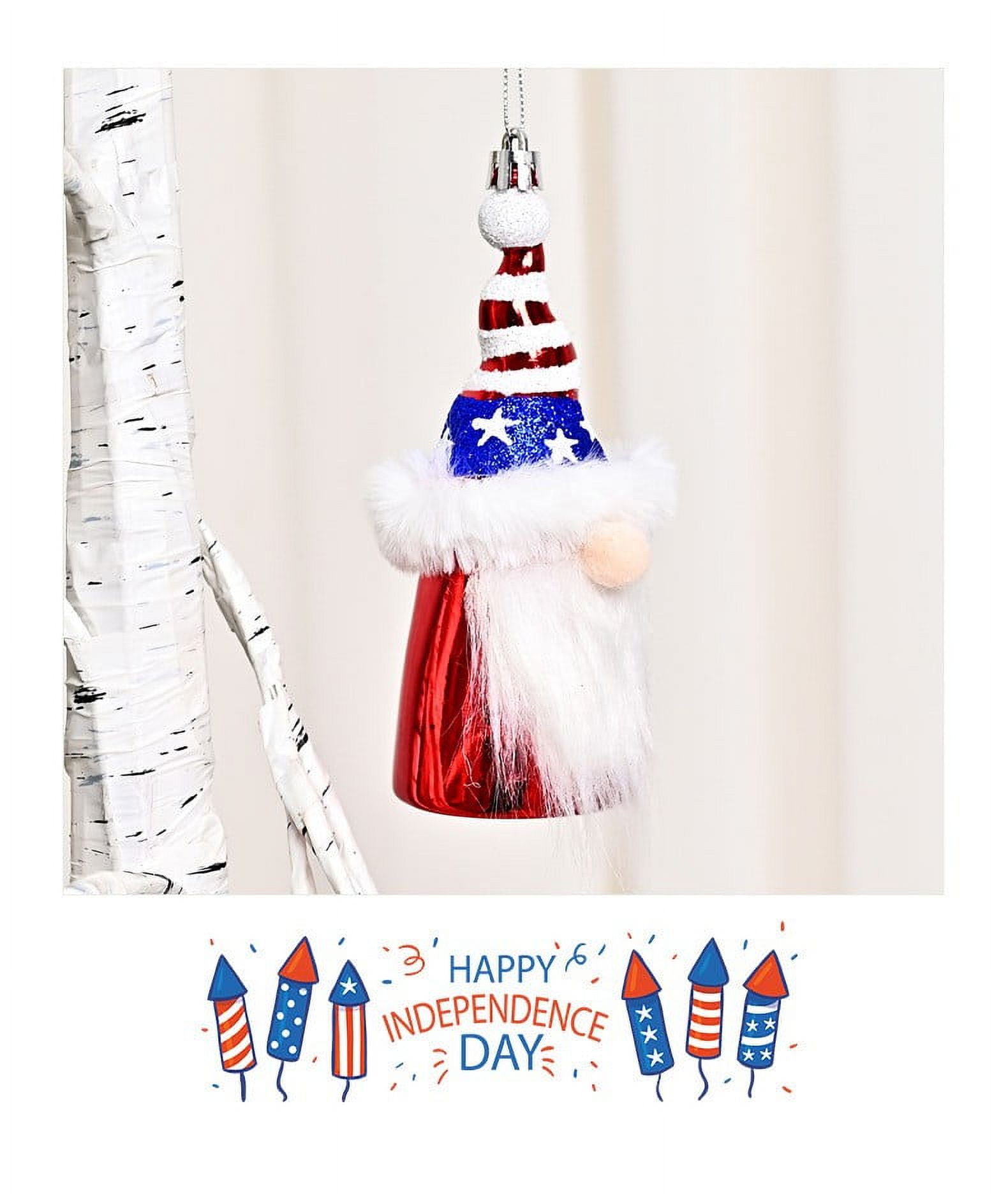 FYTPOV Glitter Patriotic Gnomes Ornaments, Memorial Day Independence ...