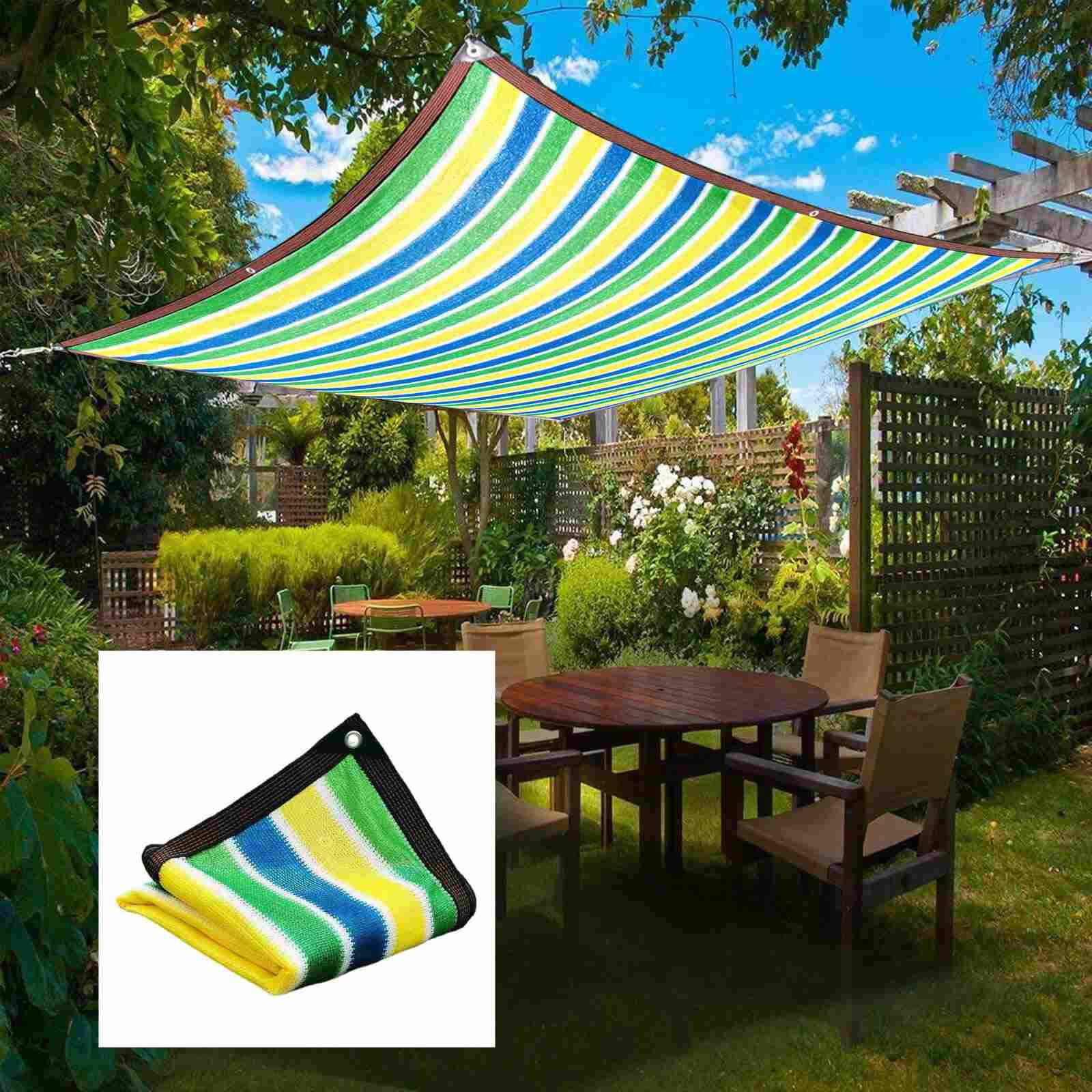 FYTPOV Rectangle Shade Cloth, Four-color Stripes Sun Shade Fabric ...