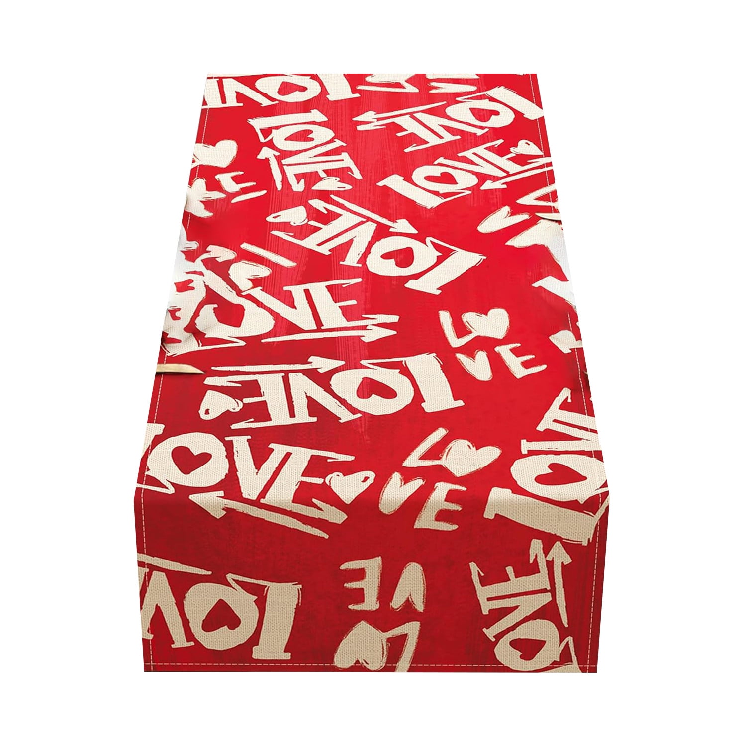 FYTPOV Red Table Runner, Valentines Day Decorations, Romantic LOVE ...