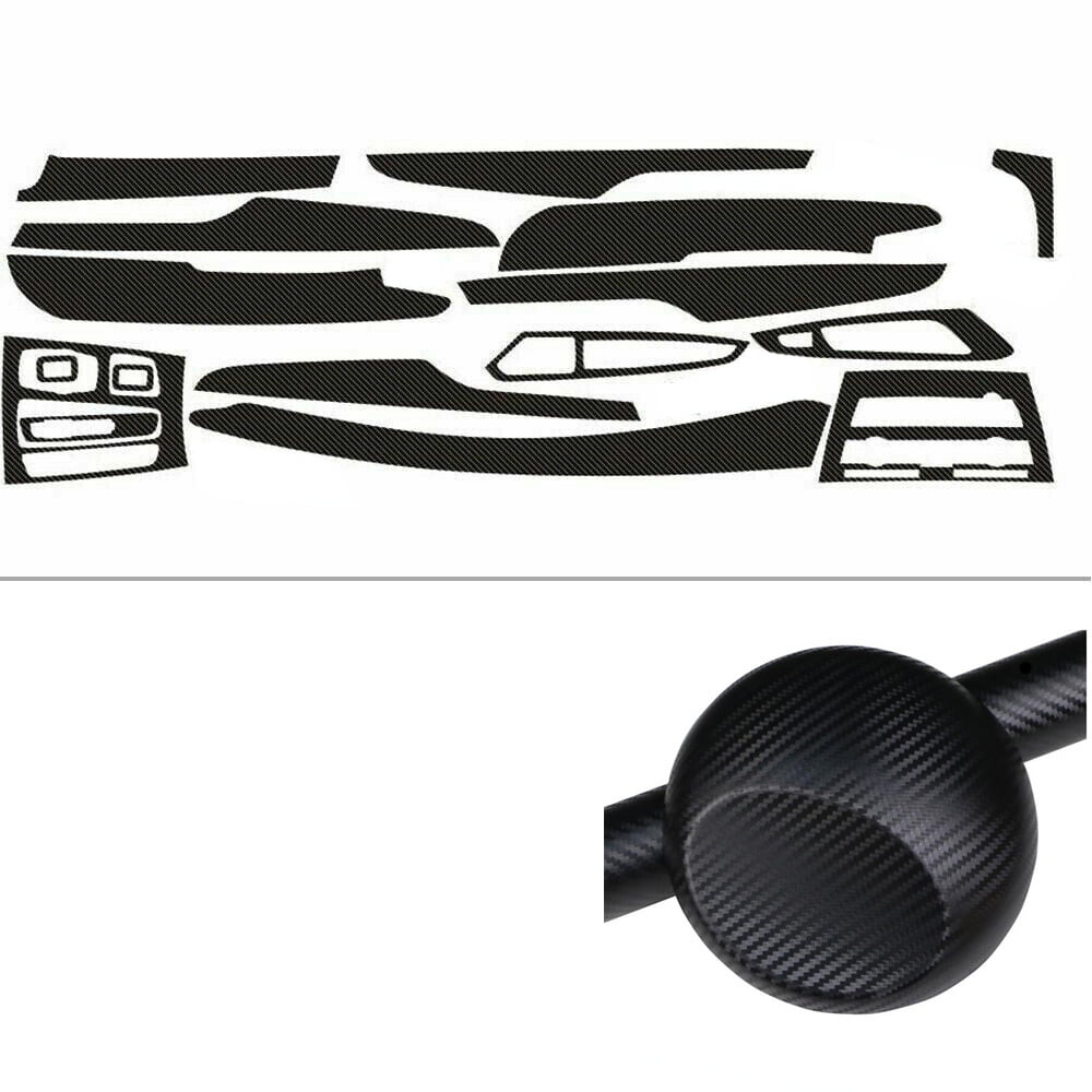 FYUU 3D Carbon Fiber Pattern Interior DIY Trim Decals Stickers For BMW ...
