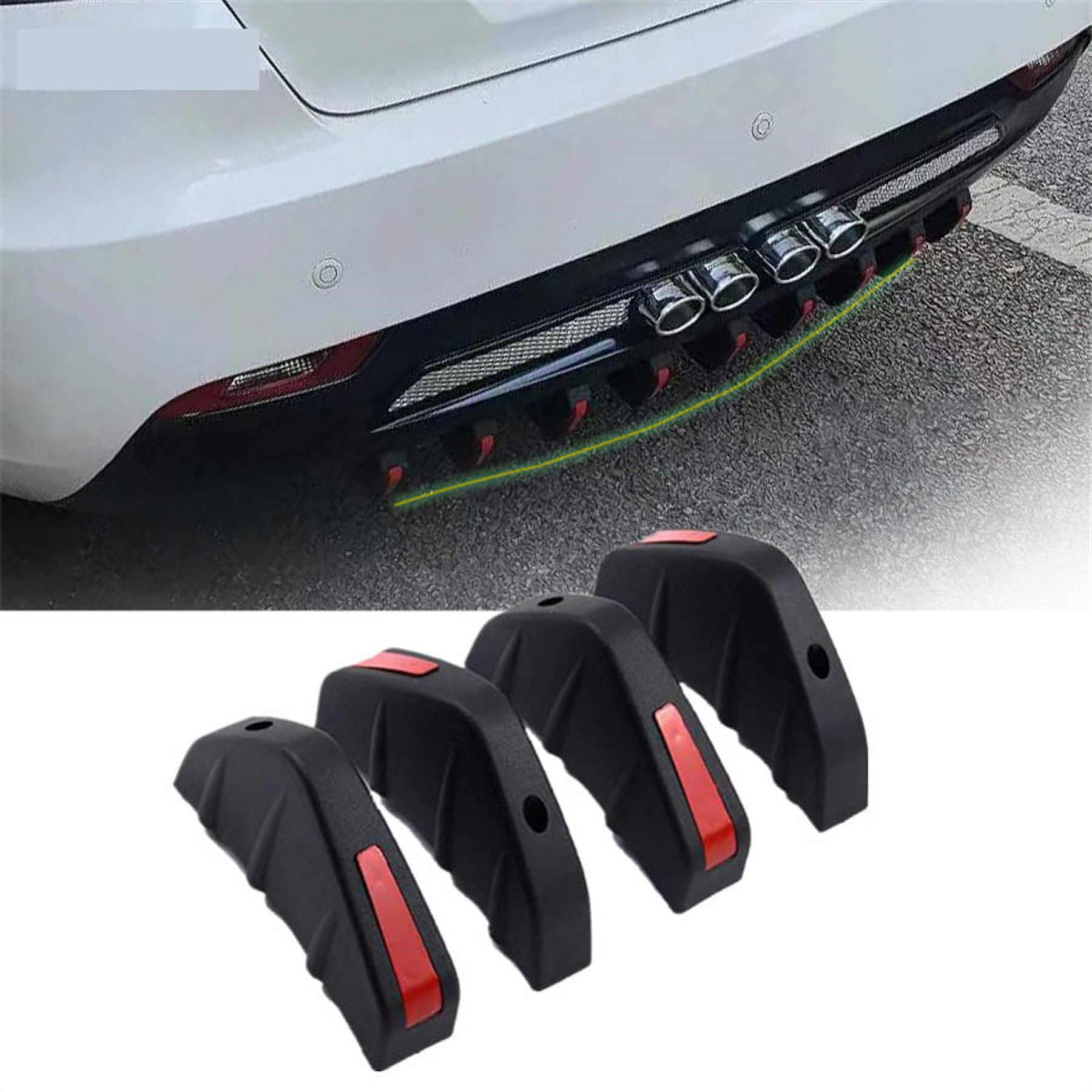 FYUU 4X Car Rear Bumper Diffuser Molding Point Garnish Lip Spoiler ...