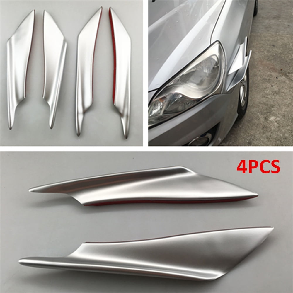FYUU 4x Car Front Bumper Side Air Splitter Fin Lip Spoiler Canards Auto ...
