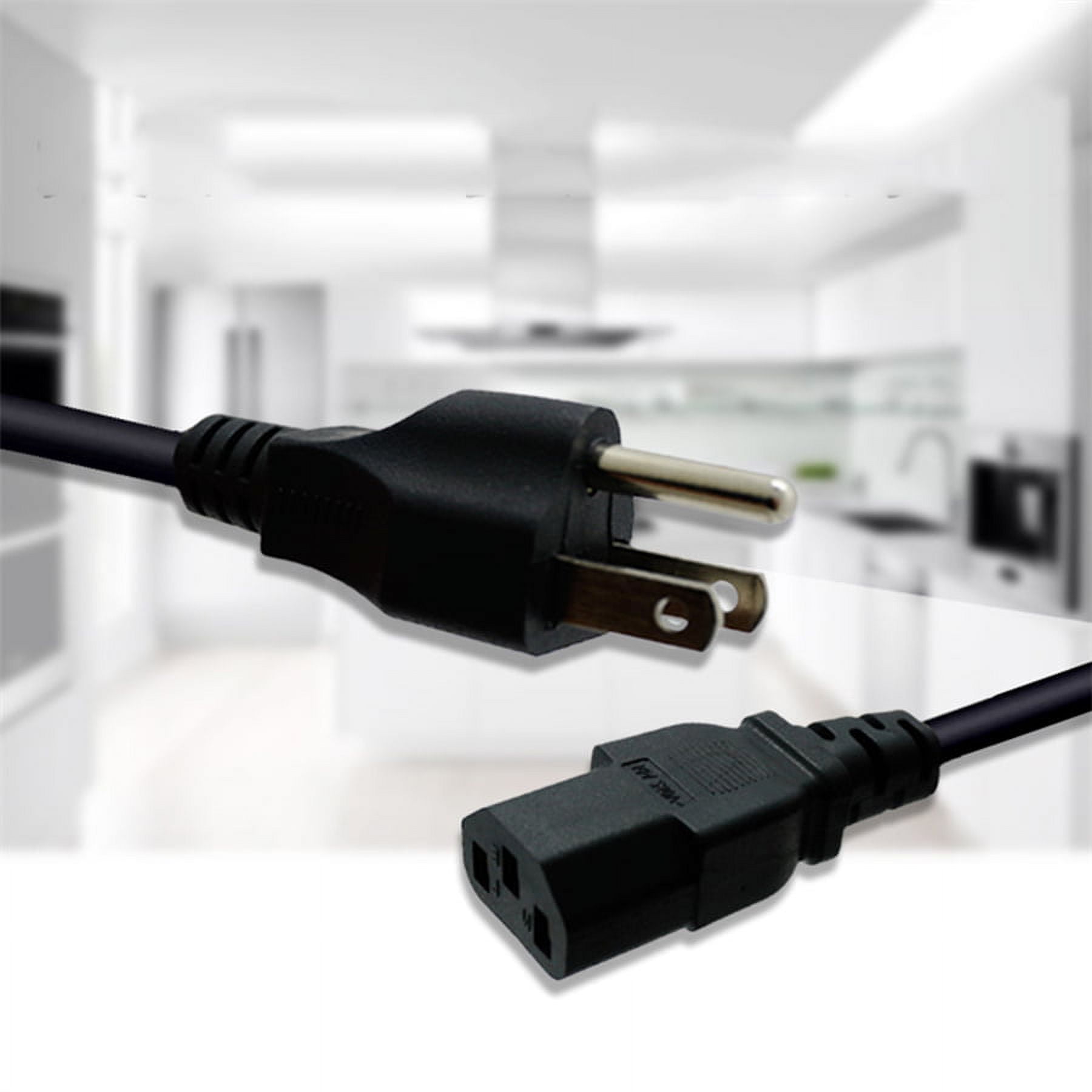 FYUU 6Ft 3-Prong Usa Plug Standard Ac Power Cable Desktop Monitor ...