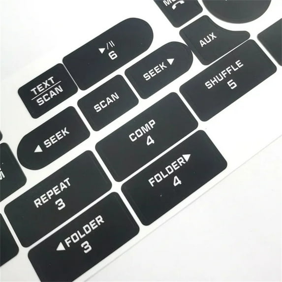FYUU CD Radio Switch Button Sticker Decals For Ford Mustang 2005 2006 ...