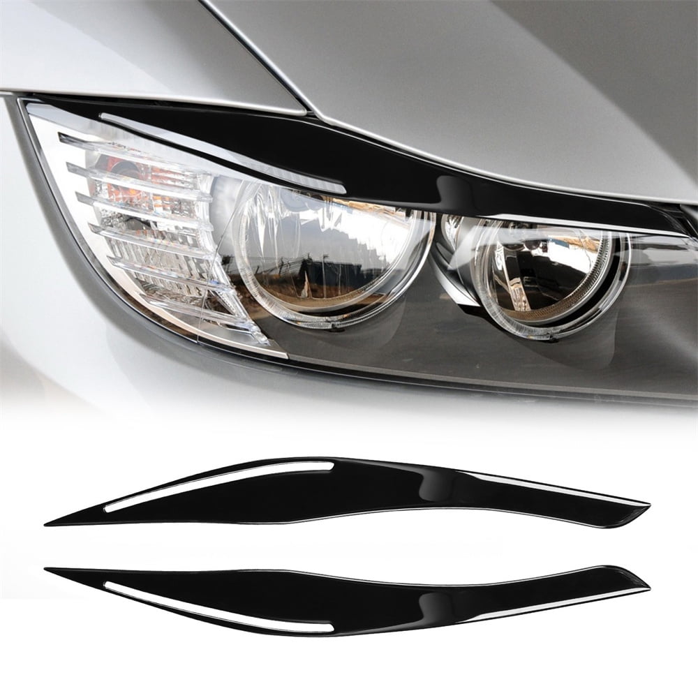 FYUU Gloss Black Headlight Eyelid Eyebrow Trim For Bmw 3 Series E90 E91 ...