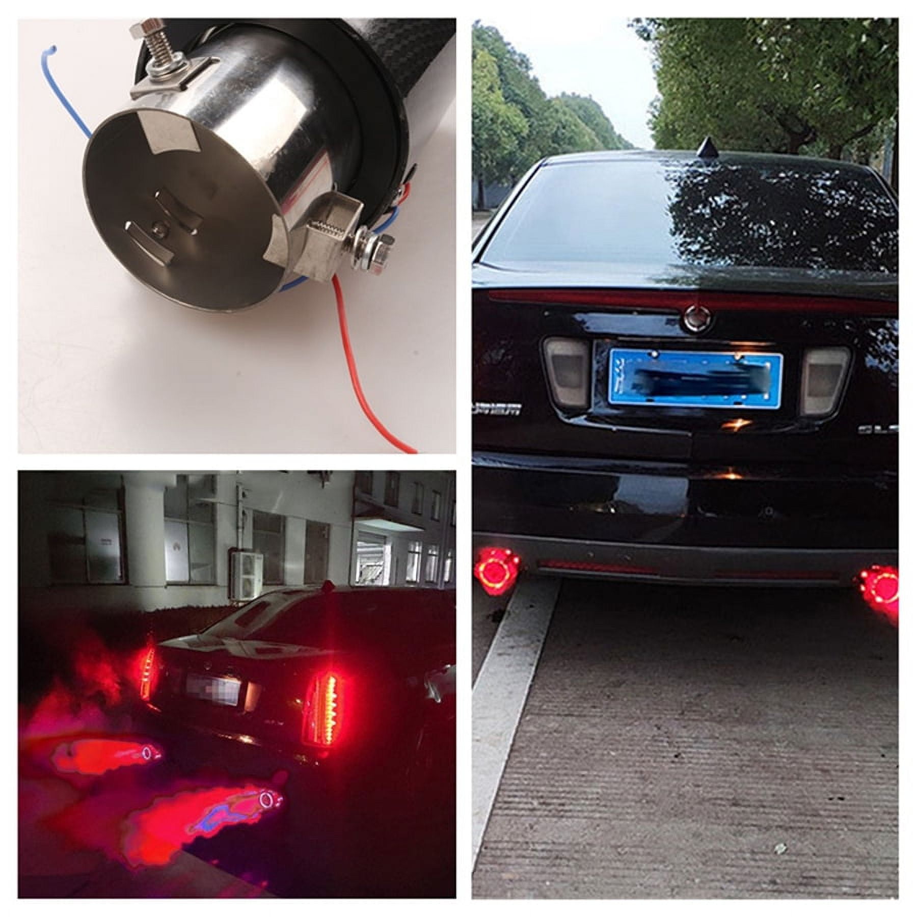 FYUU Universal 35-61mm Inlet Carbon Fiber Look Car Exhaust Muffler Pipe ...