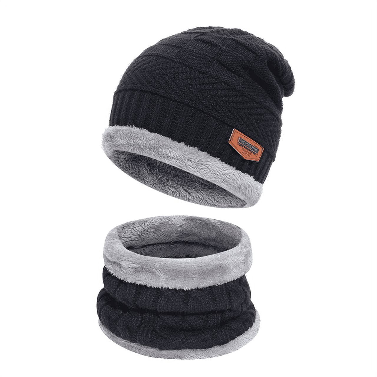Walmart Kids Youth Winter Warm Knit Beanie Hat and Scarf Set with ...