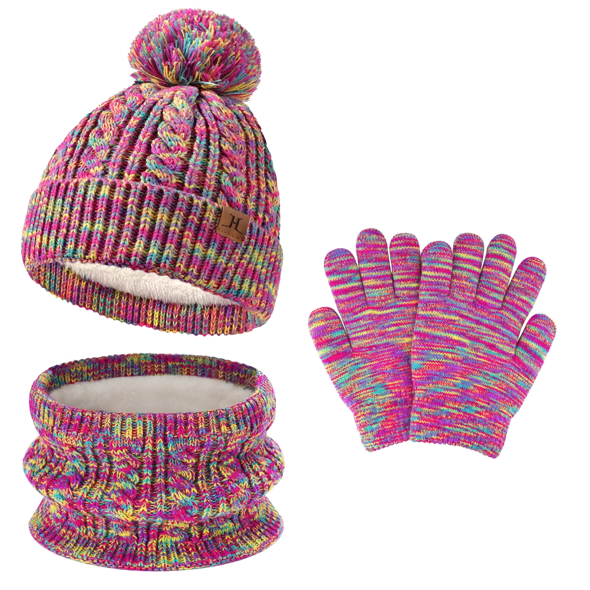 FZ FANTASTIC ZONE Kids Toddler Winter Hats Scarfs Touchscreen Gloves ...