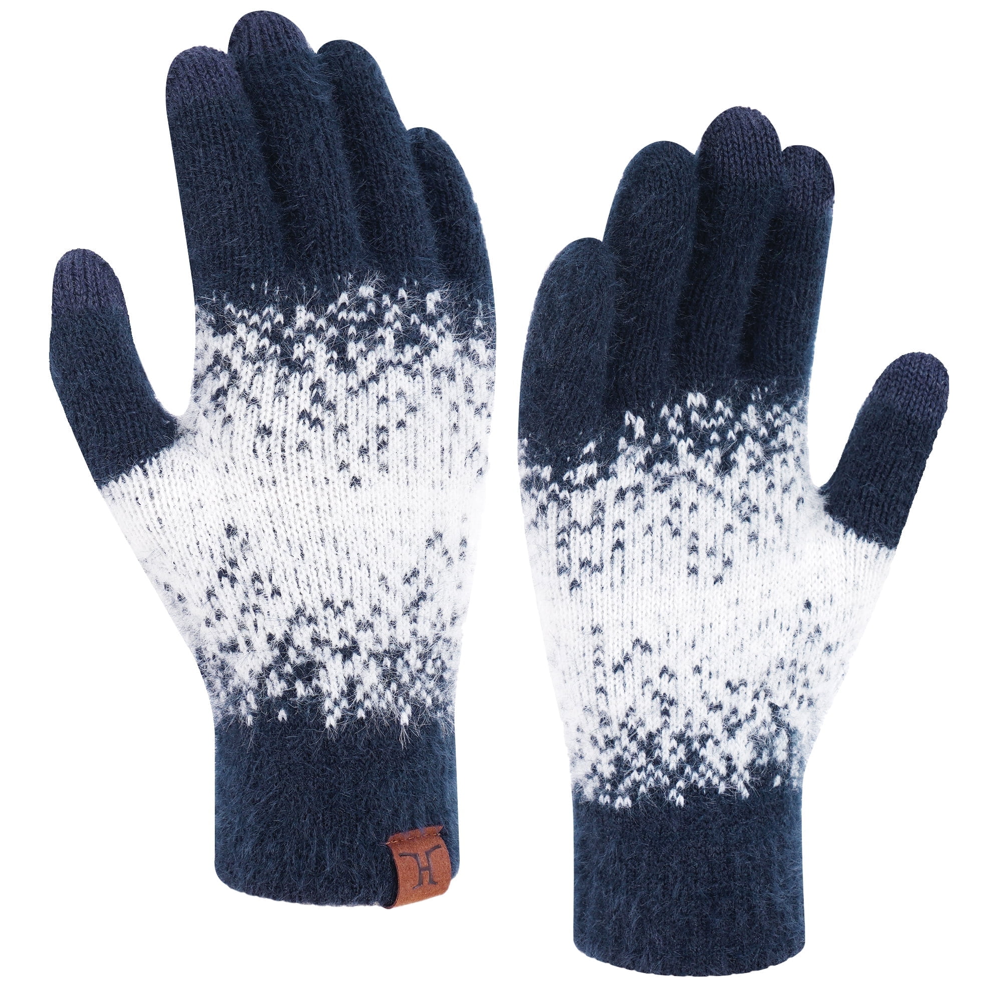 FZ FANTASTIC ZONE Winter Warm Knit Touchscreen Gloves for Women Cold ...