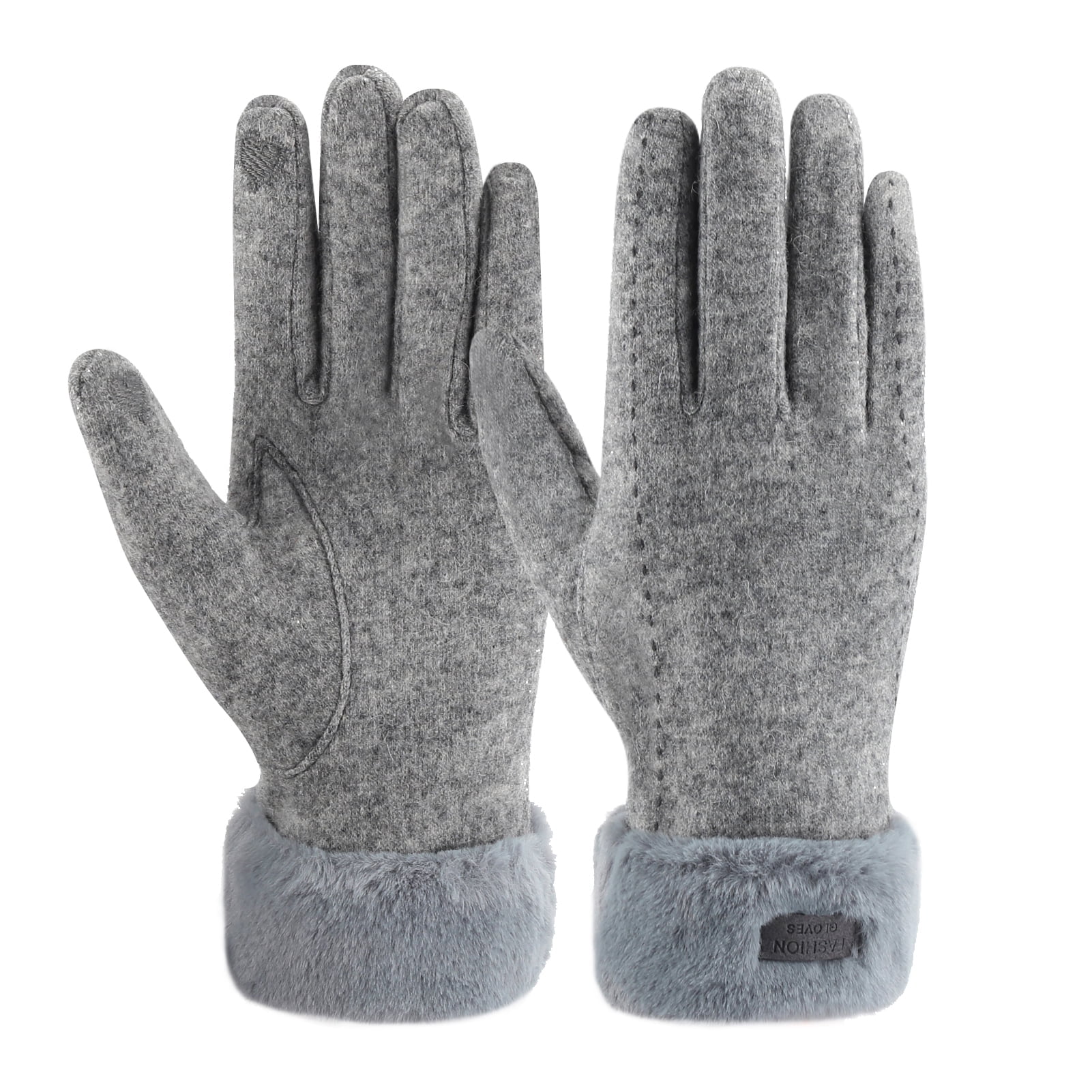 FZ FANTASTIC ZONE Women Winter Touchscreen Wool Gloves with Thermal ...