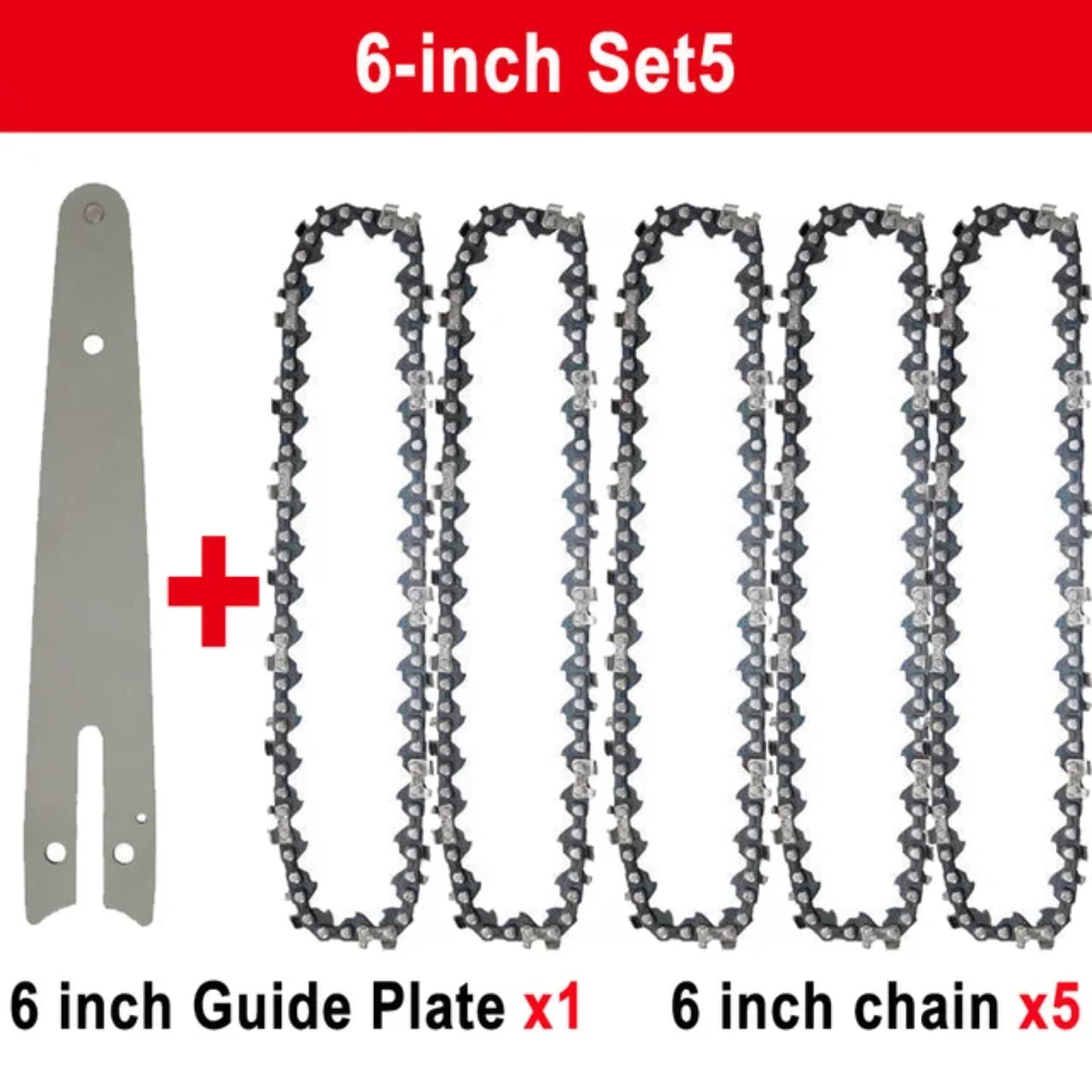 FZANJUN 6 Inch 1/4LP.043 37DL Chain And Guide Plate Set Mini Chainsaw ...