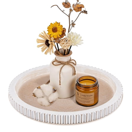 16" Round Wood and Wire Tray - Hearth & Hand with Magnolia - Walmart.com