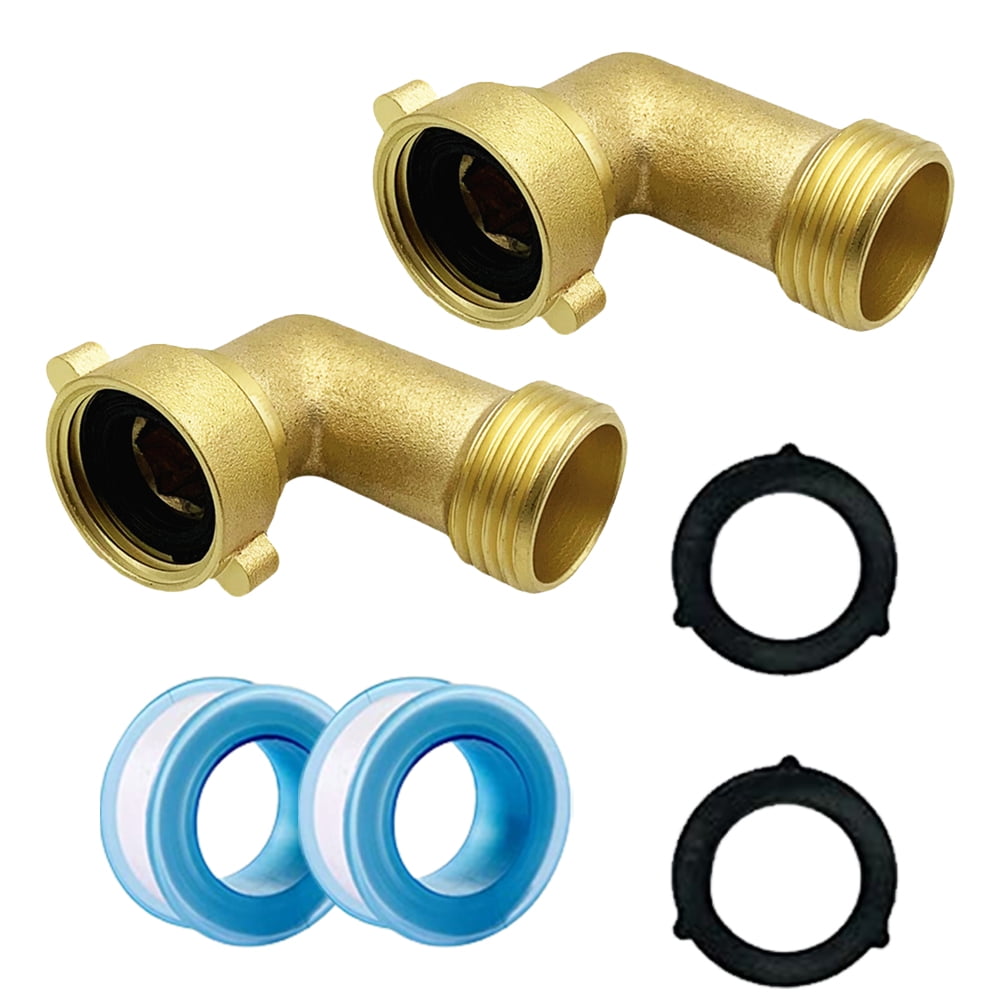 FZDLZDH Garden Hose Elbow Connector 90 Degree Brass Hose Elbow (2Pcs ...