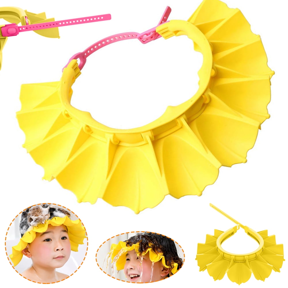 FZFLZDH 0-3 Years Old Baby Shower Cap Soft Silicone Infants Bathing Hat ...