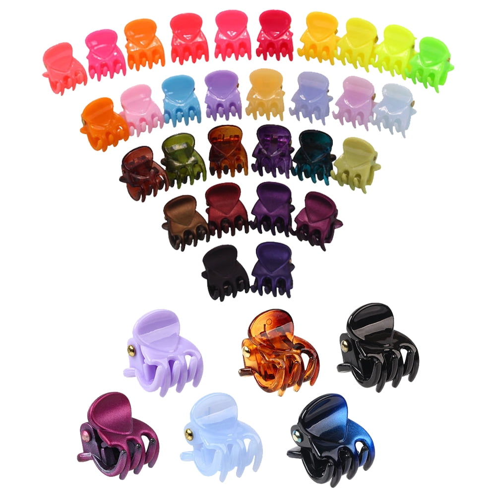 FZFLZDH 24 Pieces Mini Hair Clips Plastic Hair Claws Pins Clamps for ...