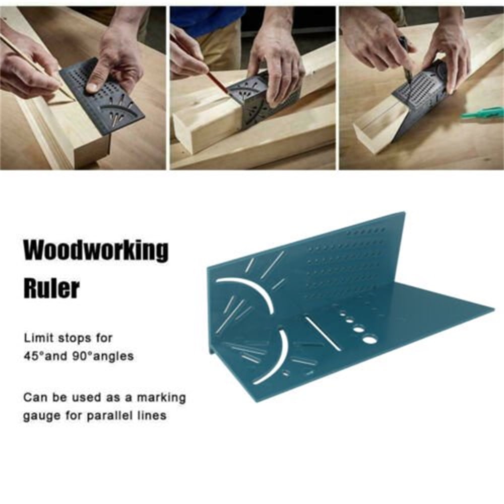 FZFLZDH 3D Woodworking Carpenter Square Ruler, Multifunction Angle ...