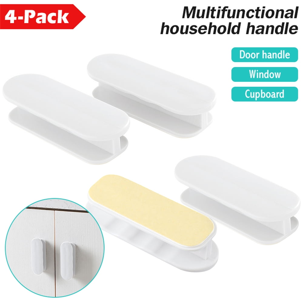 FZFLZDH 4Pcs Self-Stick knob Instant Cabinet Pulls Drawer Handle Window ...