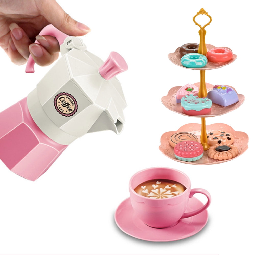 FZFLZDH Children's Family Toy, Imitation Dessert Cake Tower Teapots ...