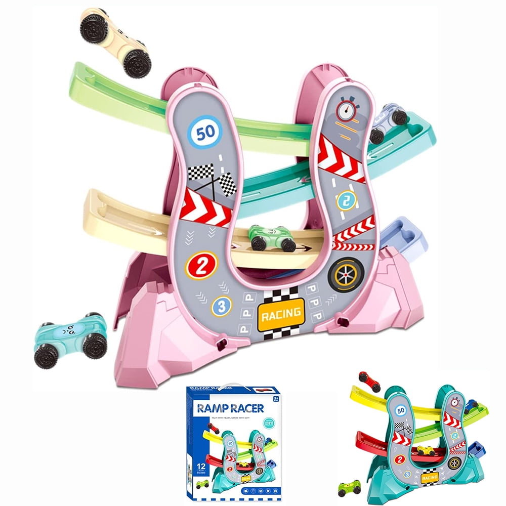 FZFLZDH Gliding Car Toy--4-layers Race Track Toy, with 4pcs Cars U ...