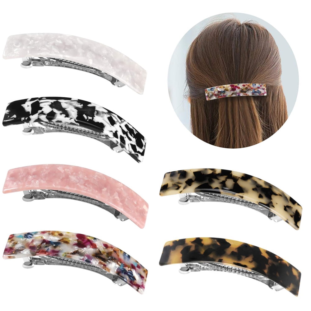 FZFLZDH Hair Barrettes for Women Ladies 6 Pack Elegant French Design ...