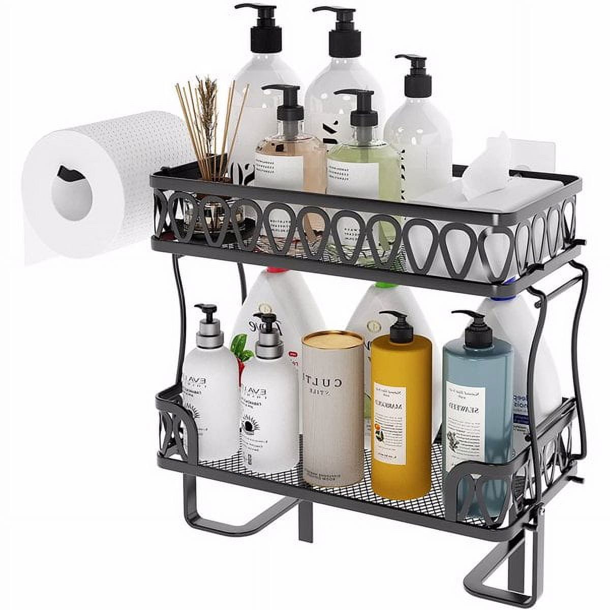 FZFLZDH Stacking Shower Caddy Shelf Toilet Rack 2 Layer Bathroom ...