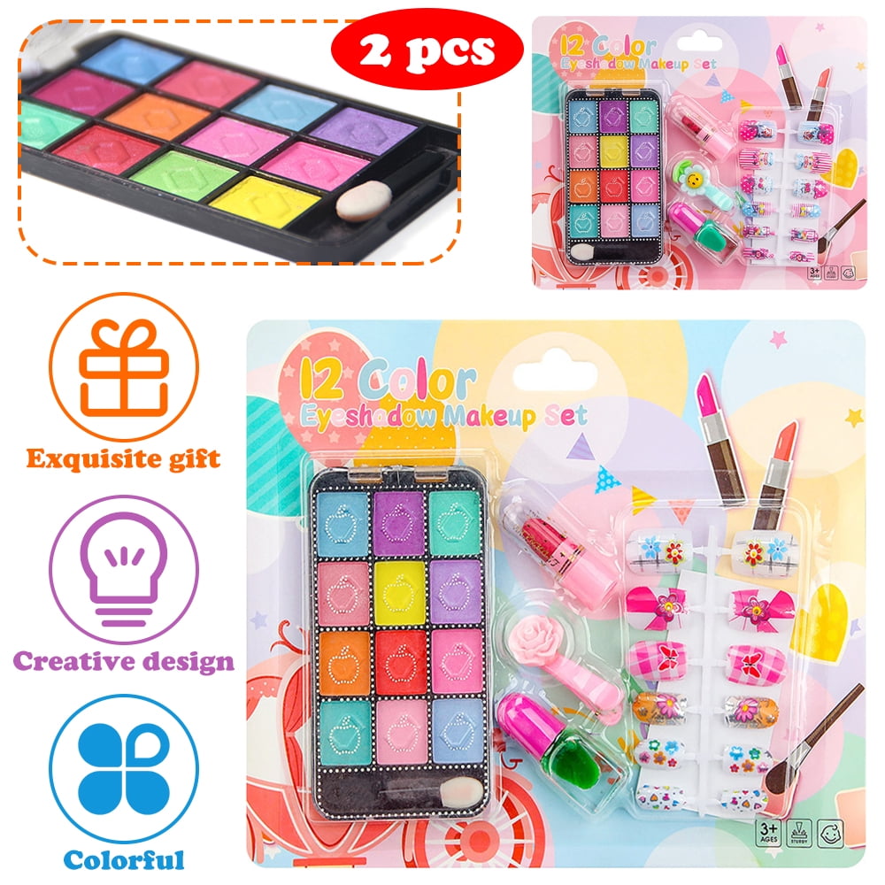 FZFLZDH Washable Kids Makeup Girls Toys - Real Kids Makeup Kit for Girl ...