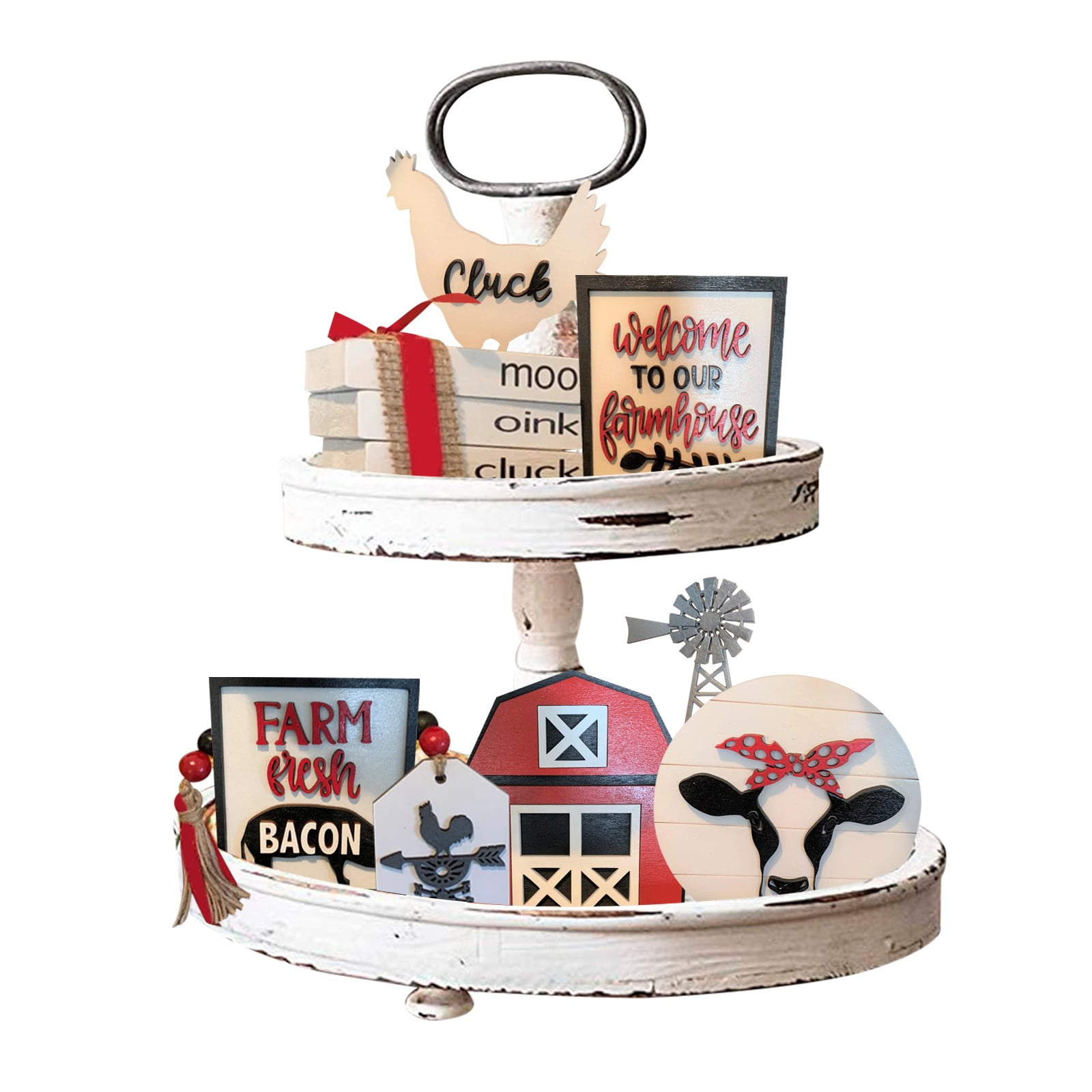 FZM Desk Decor Room Decor Cow Cattle Tray Ornament Farmhouse Ornament Tray Ornament High Ground ...