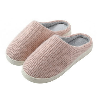 LORDFON Open Toe Cross Band Womens House Slippers Fluffy Indoor Slip On Slippers - Walmart.com