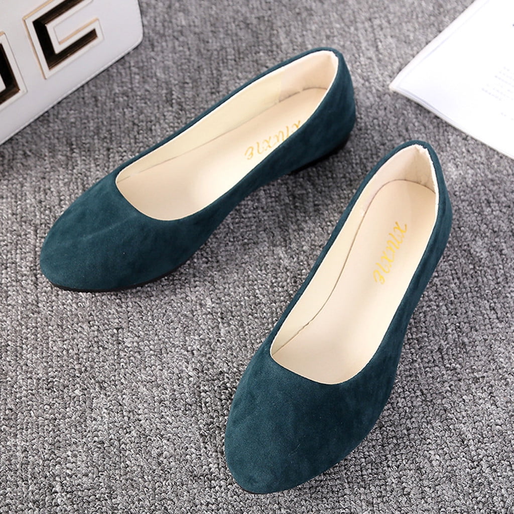 FZM Women shoes Women Girls Solid Big Size Slip On Flat Shallow Comfort ...
