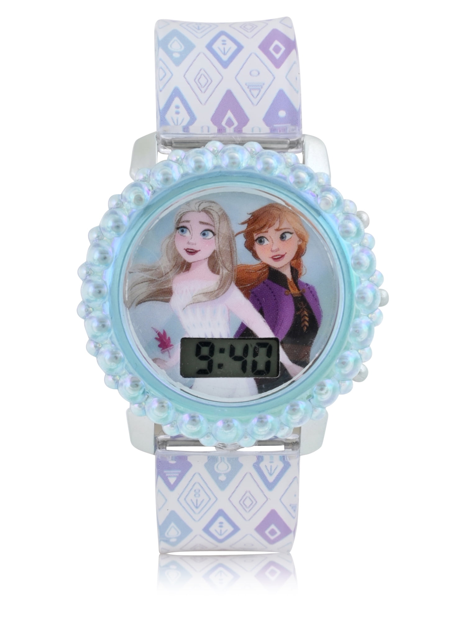 Disney Frozen Flashing LED Lights LCD Watch, Metallic Bezel, PVC ...
