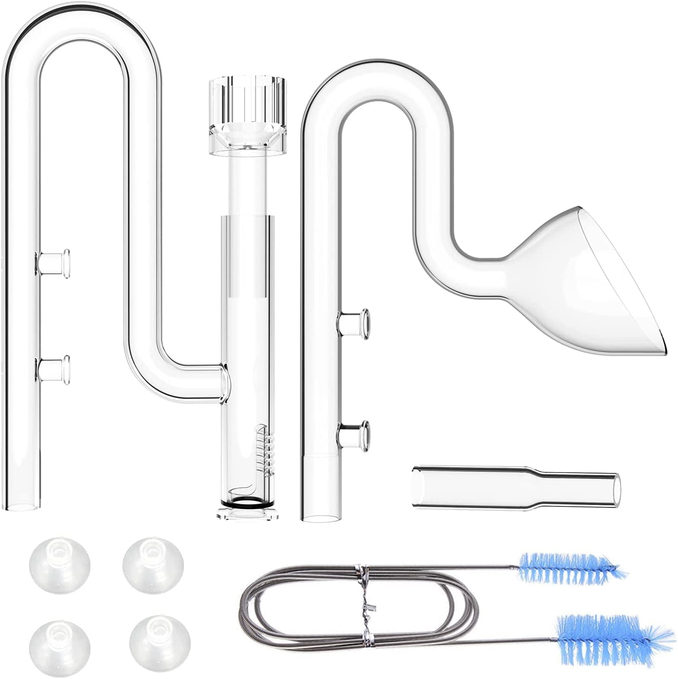 FZONE Aquarium Glass Mini Skimmer Lily Infow and Outflow Sets for Mini ...