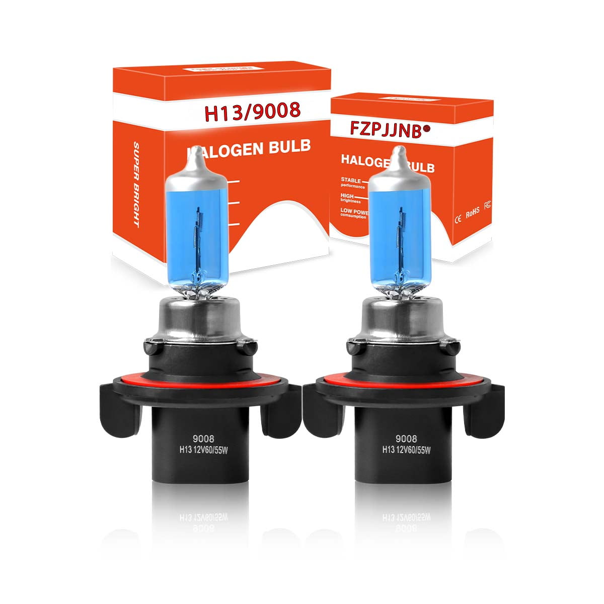 FZPJJNB 2PC 9008/H13 Halogen Headlight Bulbs High / Low Beam Kit for ...