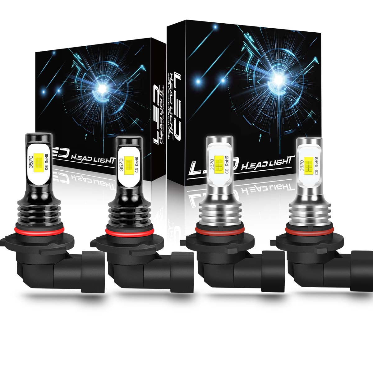 FZPJJNB 9005 9006 Led Headlight Bulbs Combo, High Low Beam Replacement ...