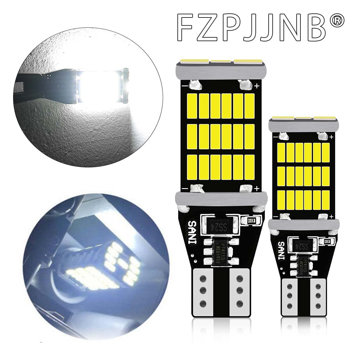 FZPJJNB For 2006-2017 Ford Fusion - 921/T15/W16W LED Back Up/Reverse ...