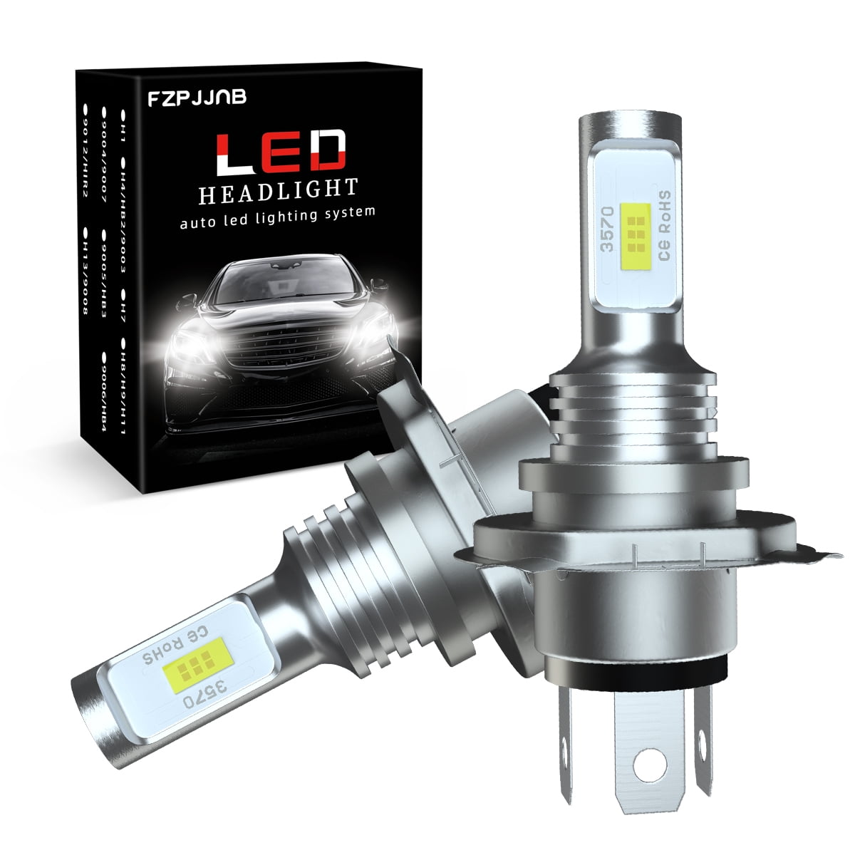 FZPJJNB For Honda CRV CR-V 2007-2014 LED Headlight High/Low Beam Bulbs 6000K White Combo ...