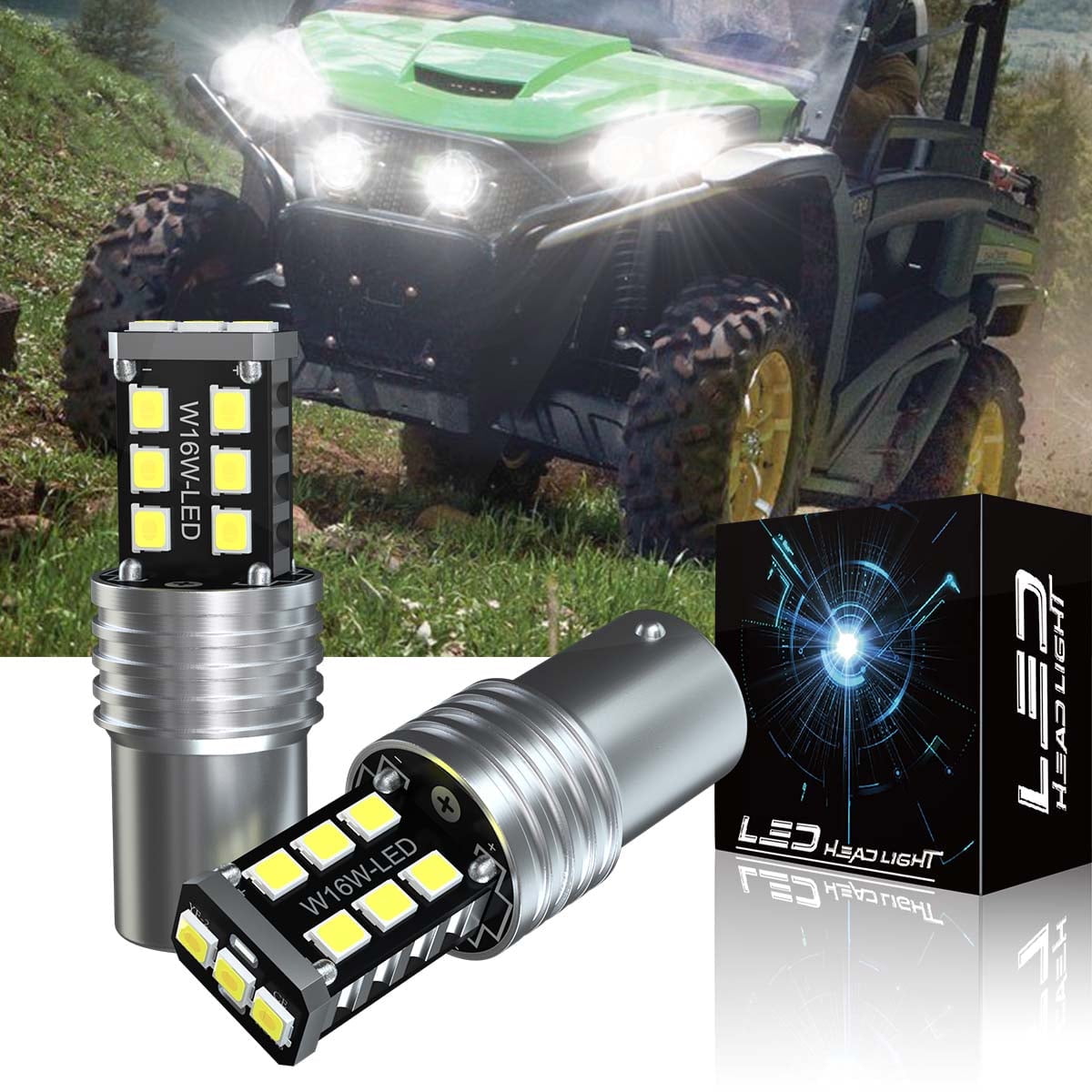 FZPJJNB For John Deere X500 LED Tractor Bulbs, 2PCS 1156 15SMD Bright ...