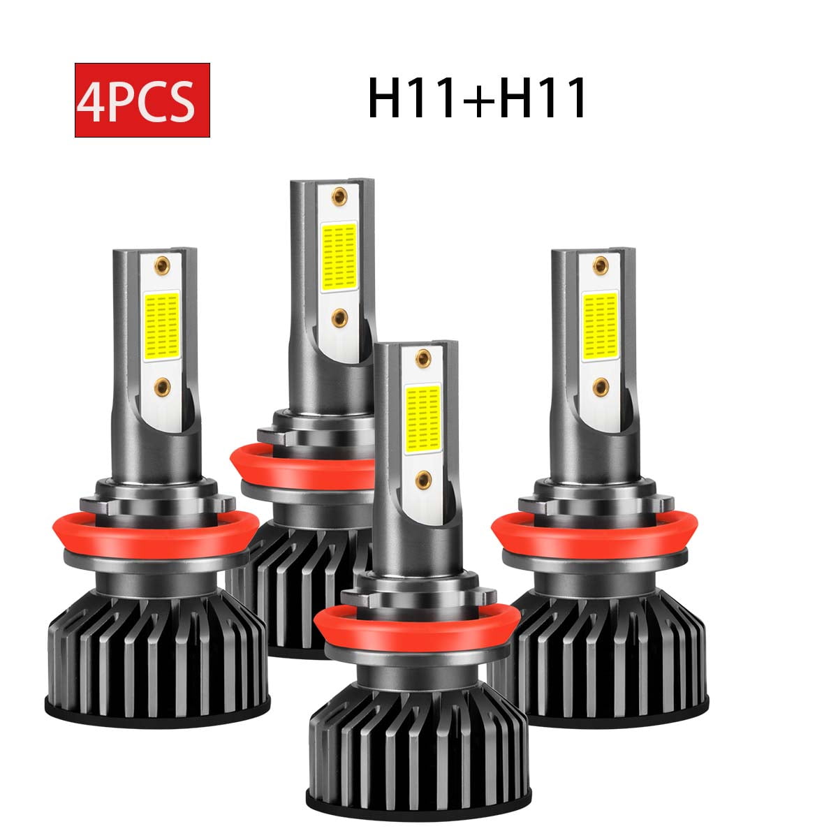 FZPJJNB For Toyota Prius 2010-2015 H11 LED Headlight Low Beam Bulbs ...