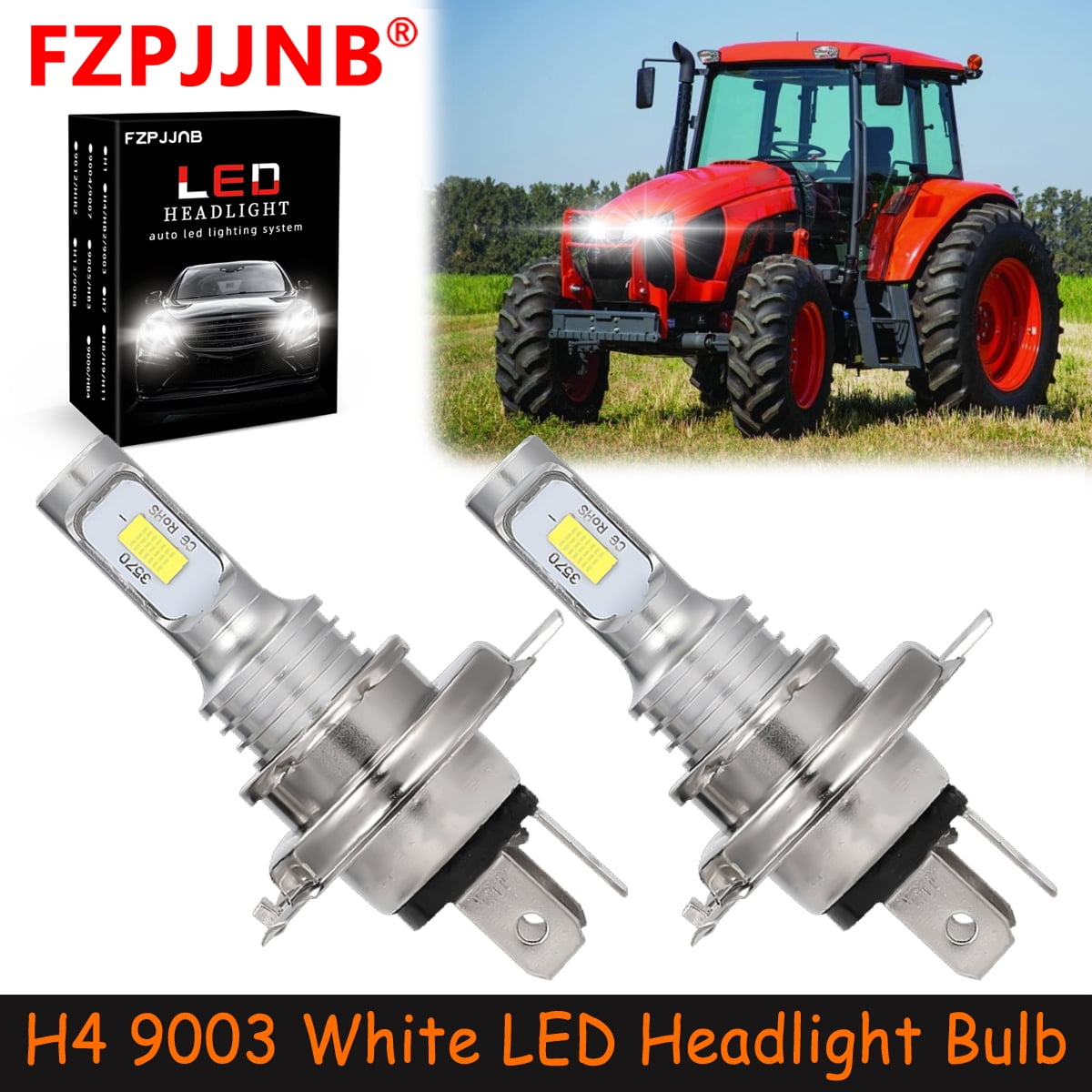 FZPJJNB H4 9003 for Kubota M6, M6040, M6060, M7040, M7060, M8540, M8560 ...
