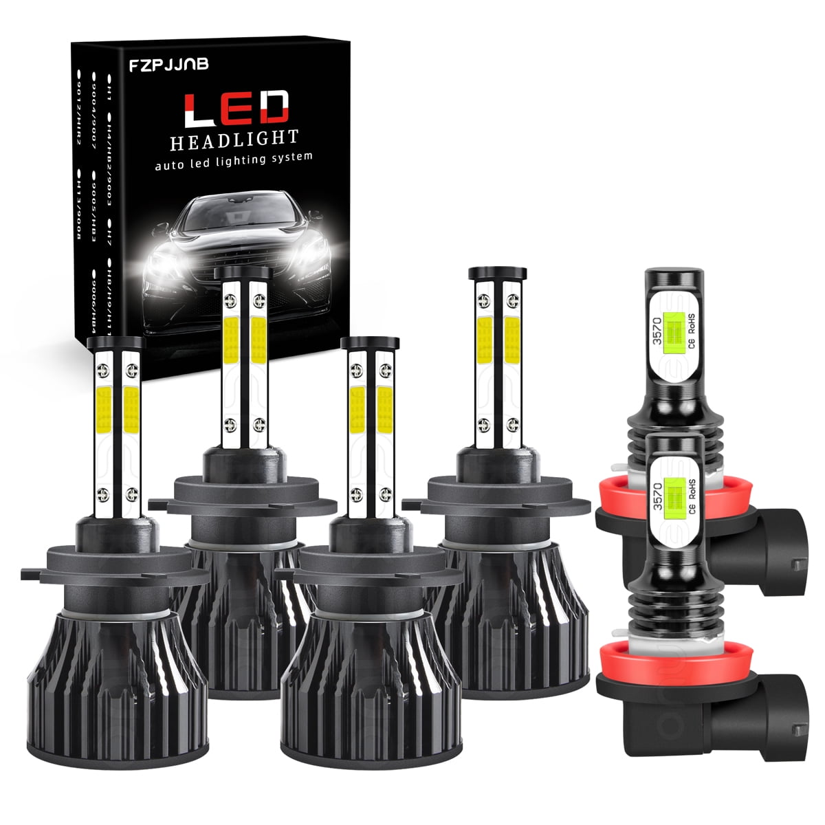 FZPJJNB H7 High Low Beam For Hyundai Kona 2018 2019 2020 2021 Led ...