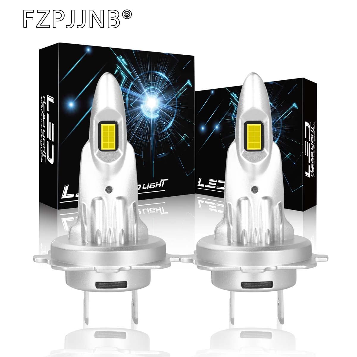 FZPJJNB H7 LED Headlight Bulb 6500K White Super Bright Fanless Halogen ...