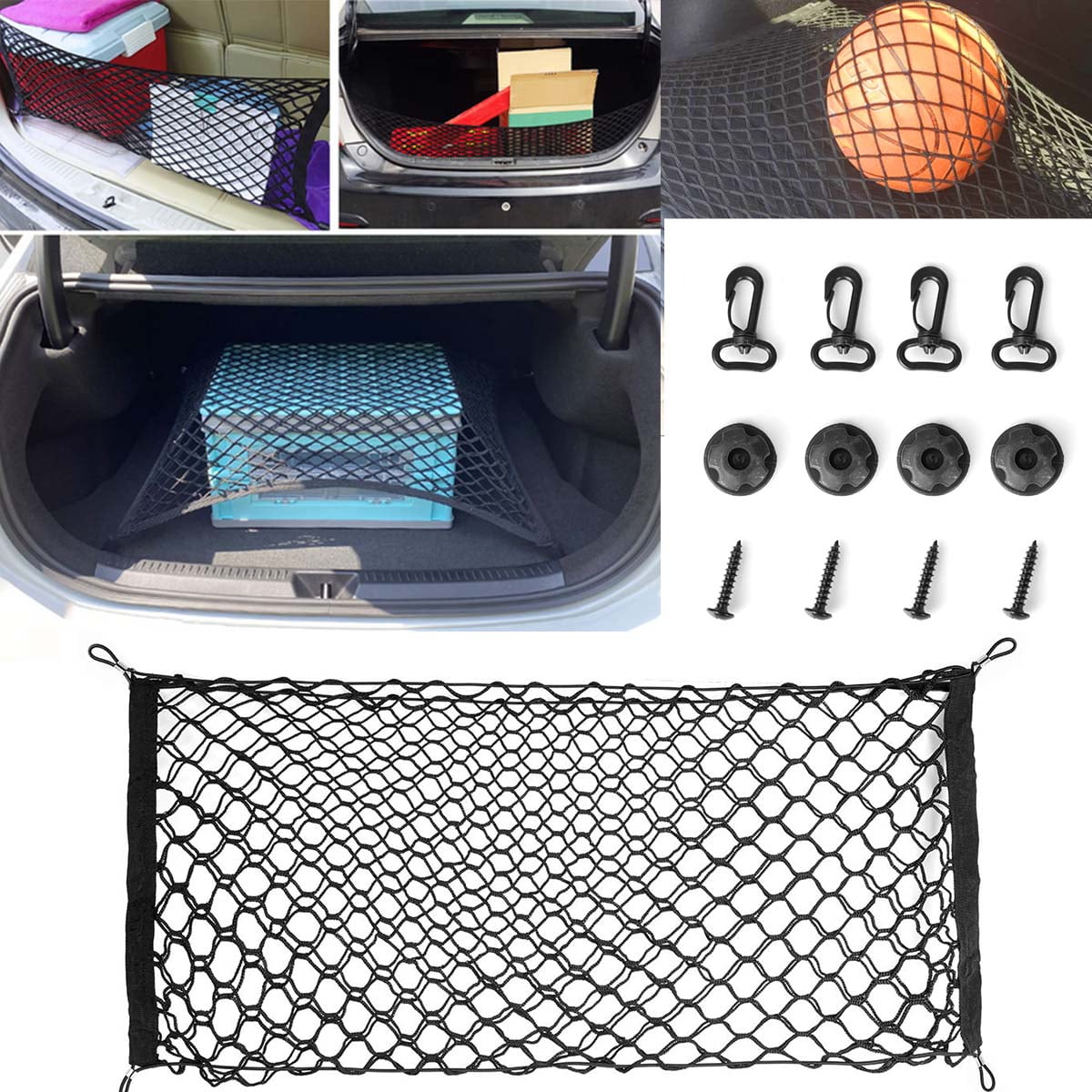 FZPJJNB Rear Trunk Floor Style Mesh Web Cargo Net,Nylon Mesh Trunk ...