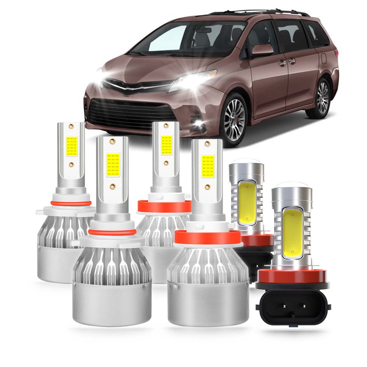 FZPJJNB for Toyota Sienna 2011-2018 Led Headlights Bulb High Low Beam ...
