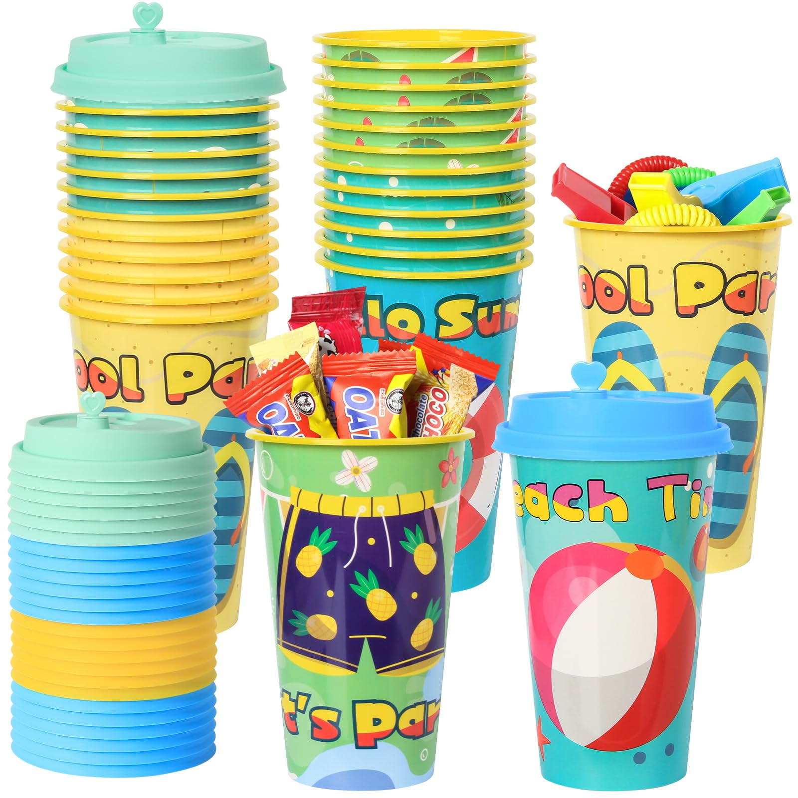 FZR Legend Beach Party Favors Goodie BSL1 Cups, 24 Party Cups in 4 ...