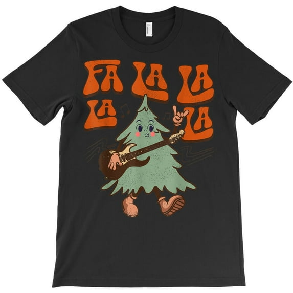 Fa La La La Christmas Tree Funny Guitar Groovy Christmas Vibes Holiday ...