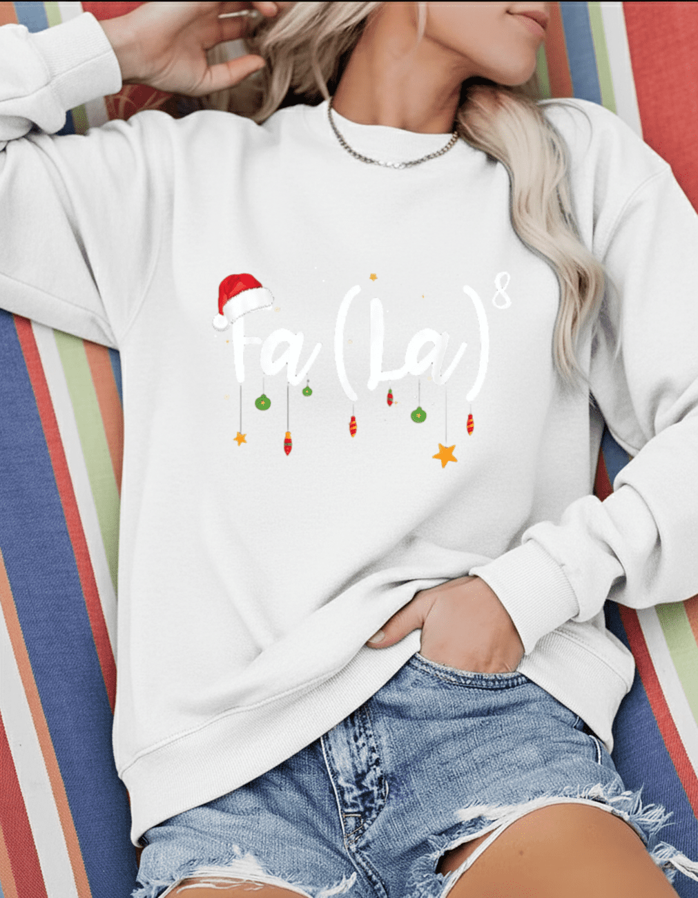 Fa La La La La Funny Christmas Math Teacher Student Fun Sweatshirt, for ...