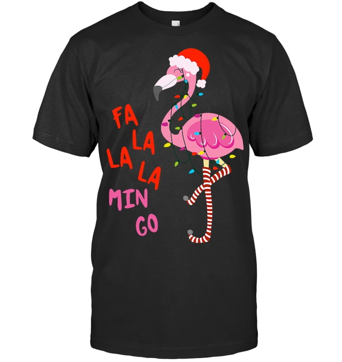 Fa La La Mingo Flamingo Christmas Tree Lights Tropical Xmas Flamingo T ...