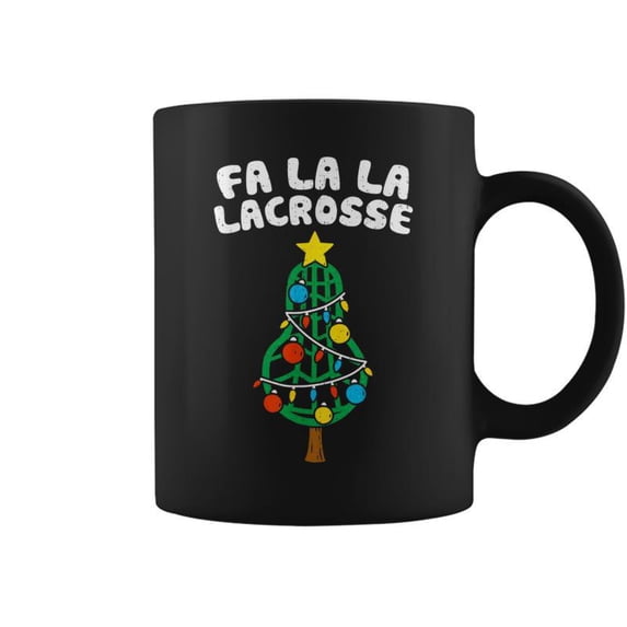 Fa La Lacrosse Christmas Lax Player Goalie Team Sport Coffee Mugs ...