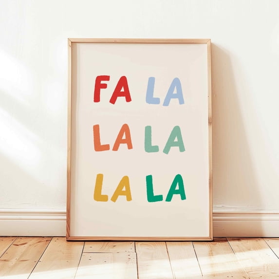 Fa La Poster Colorful Minimalist Wall Art Decor Design1 Poster ...