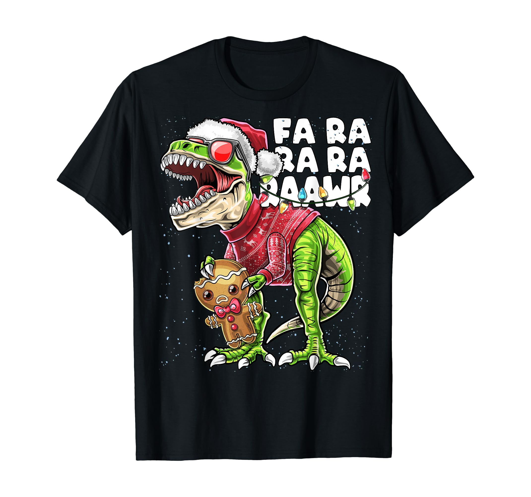 Fa Ra Ra Ra Rawr Dinosaur Krismast Gingerbread T-Shirt - Walmart.com